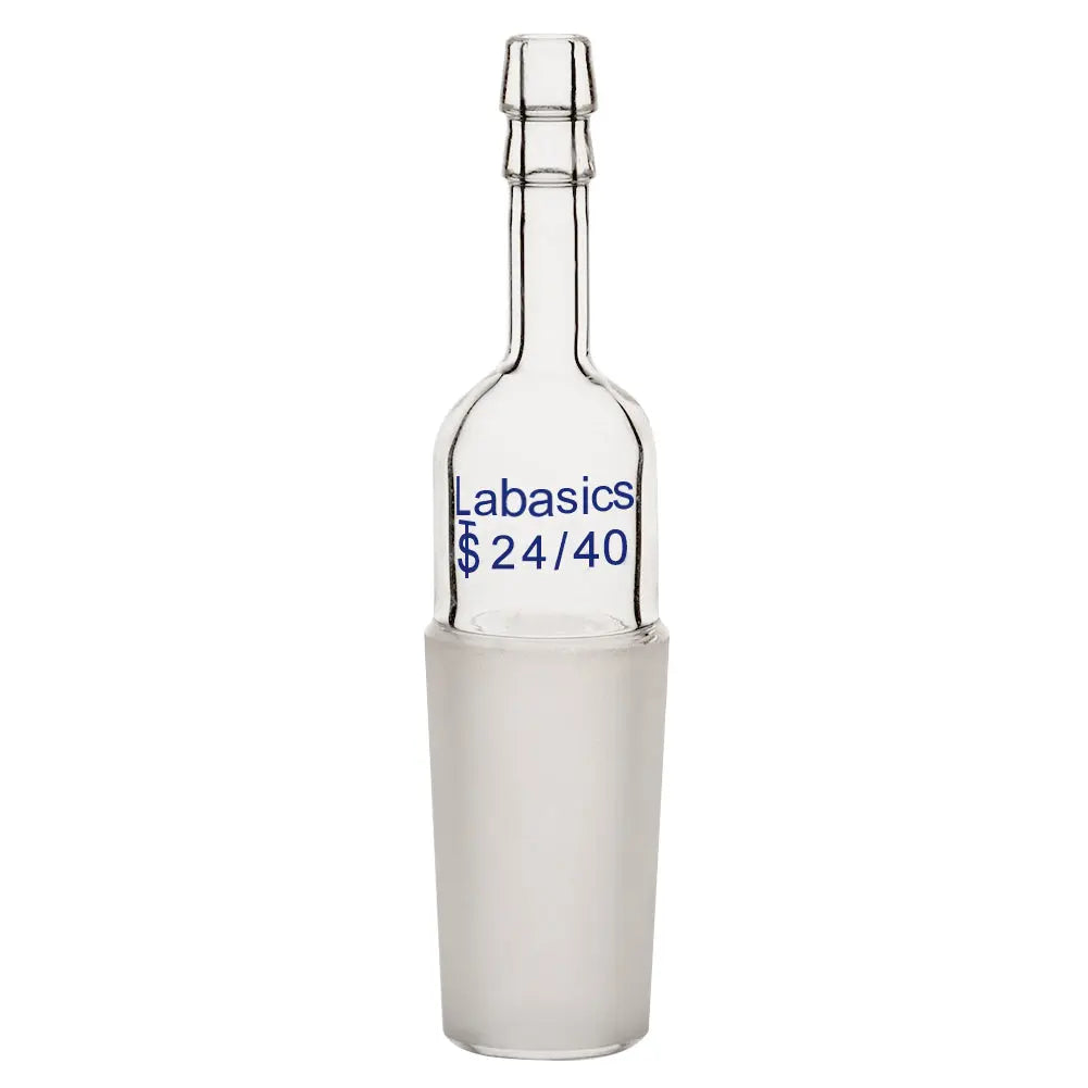 Glass Straight Inlet Adapter, 24/40 Male Glass Joint-Labasics ...